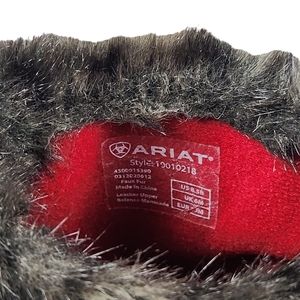 Ariat | Shoes | Ariat Fatbaby Leopard Red Suede Leather Faux Fur Winter ...